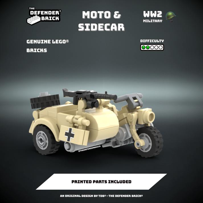 TDB® DAK Motorcycle with sidecar – The Defender Brick®